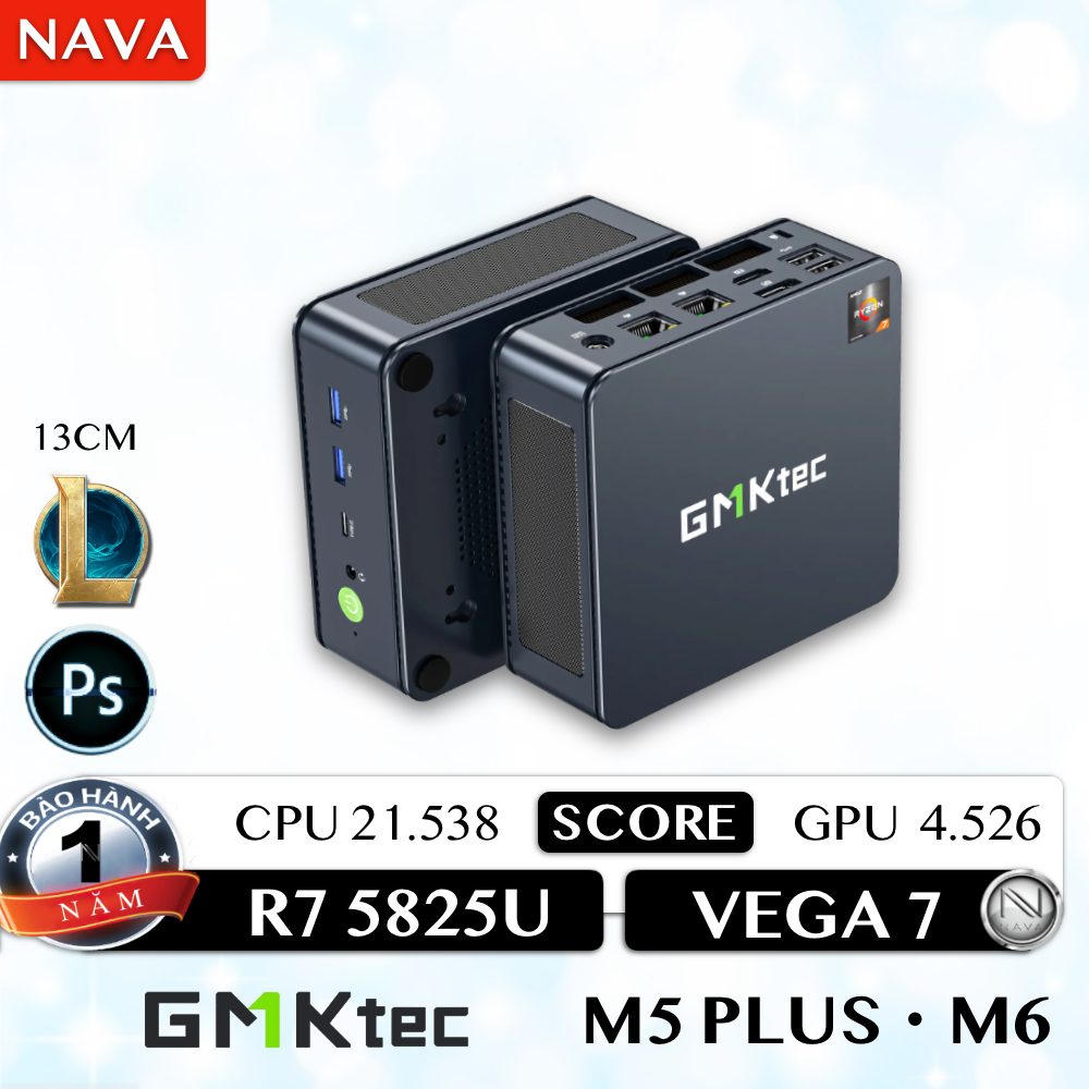 Mini PC GMK M5 Plus⏐M6 Win11 PRO Máy tính AMD Ryzen 5⏐7 NucBox GMKtec R5 6600H R7 5825U v2025 ...