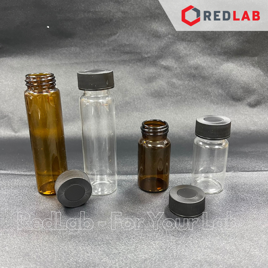 [Bán lẻ] MEMBRANE SOLUTIONS Chai thủy tinh vial 20ML 40ML trắng / nâu + Nắp vặn kín 24-400 septa ...