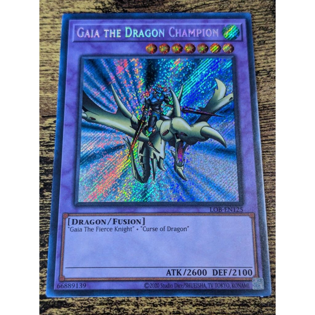 mã cổ LOB Secret Rare [ Dưa Hấu Yugioh ] Lá thẻ bài Gaia the Dragon ...