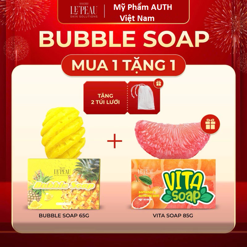 Bubble Soap,Xà Bông Tắm Dành Cho Body 65g ,Vita Soap bưởi tắm mặt 85gr ...