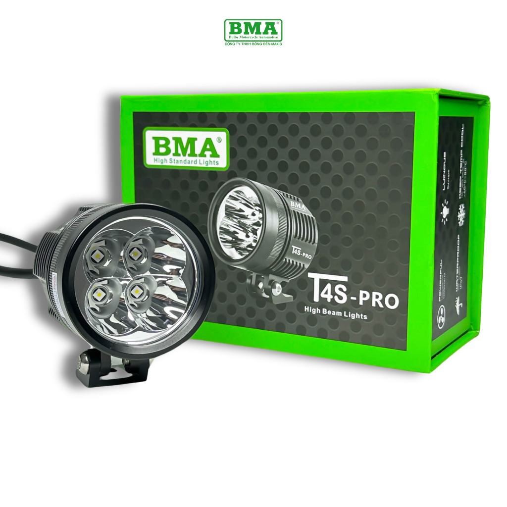 Đèn LED Trợ Sáng BMA T4S PRO - 50W 12V DC Sáng Gom Mạnh Chiếu Xa 200m ...
