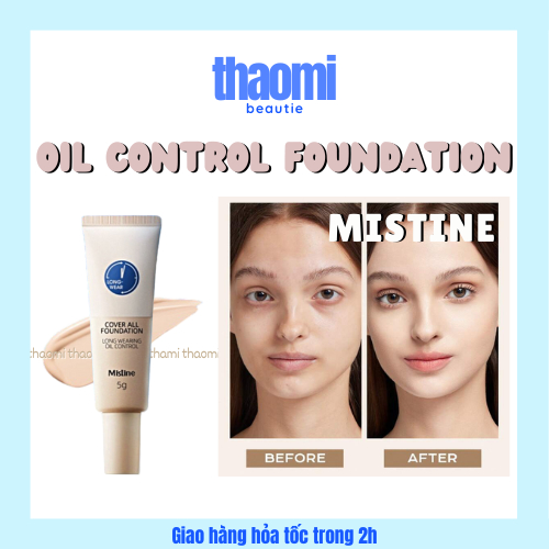 (Minisize) Kem nền dạng lỏng kiềm dầu chống nước lâu trôi MISTINE 5g | Shopee Việt Nam