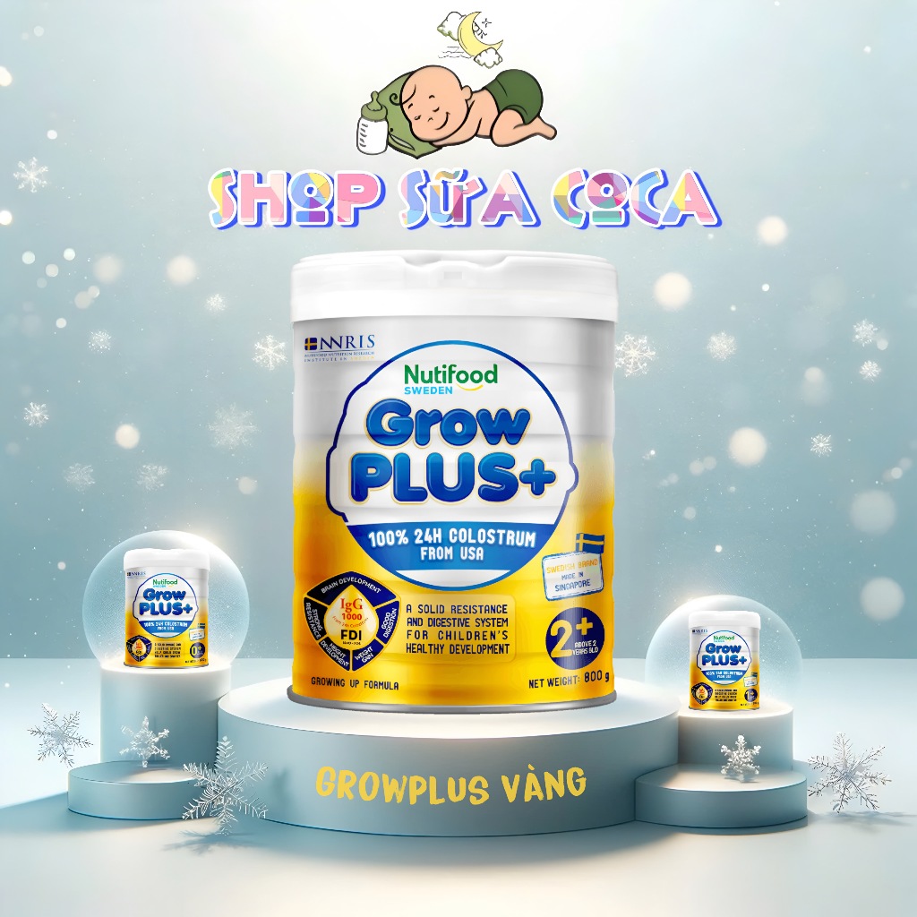Sữa bột Growplus Vàng 0+/1+ 800gr Nutifood | Shopee Việt Nam