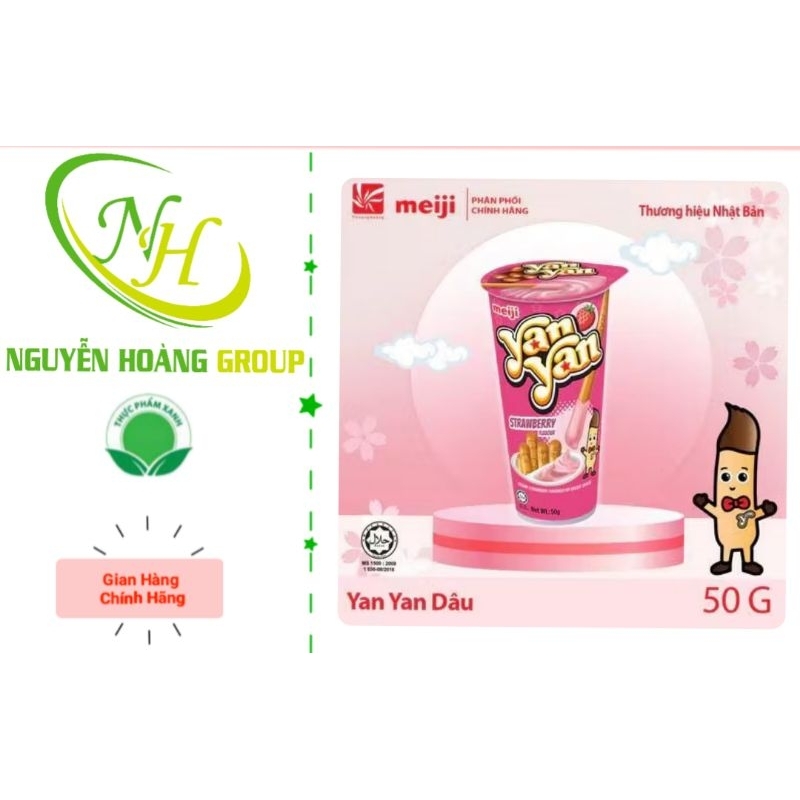 Bánh Que Yan Yan Chấm Dâu Meiji 50g | Shopee Việt Nam