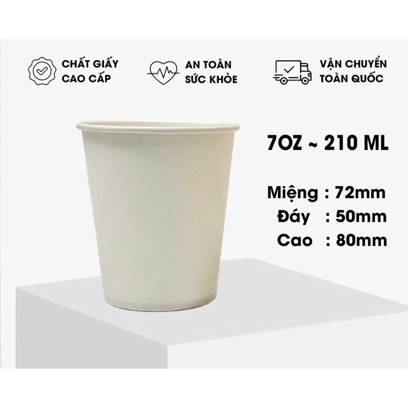 Set 15 Ly, cốc giấy chịu nhiệt dùng một lần dung tích 210ml, cốc làm chậu kẽm nhung | Shopee ...