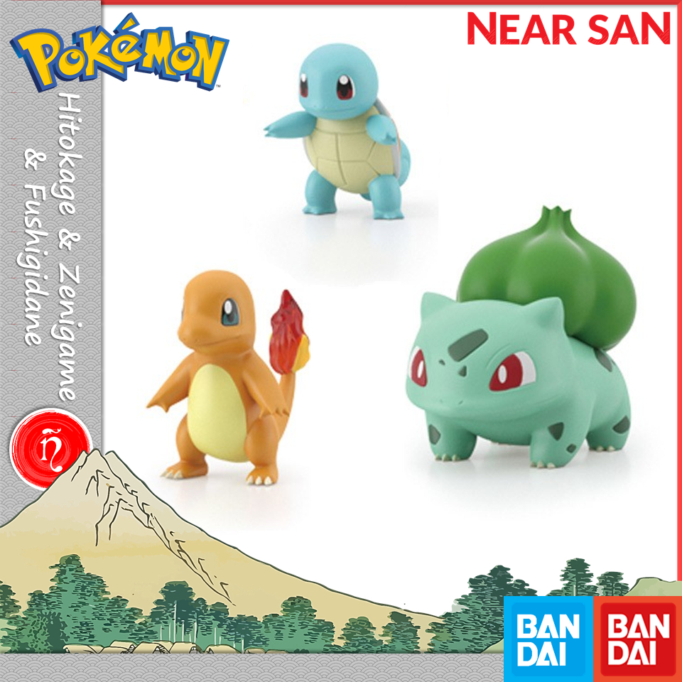 hitokage & zenigame & fushigidane mô hình bandai pokemon scale world ...