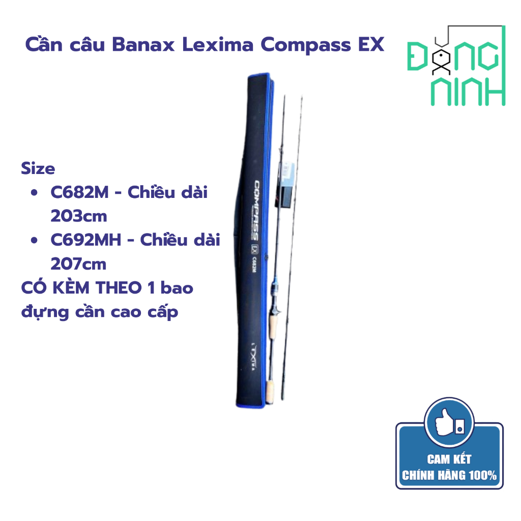 Cần lure Banax Lexima Compass EX, cần câu cá, cần máy ngang | Shopee ...