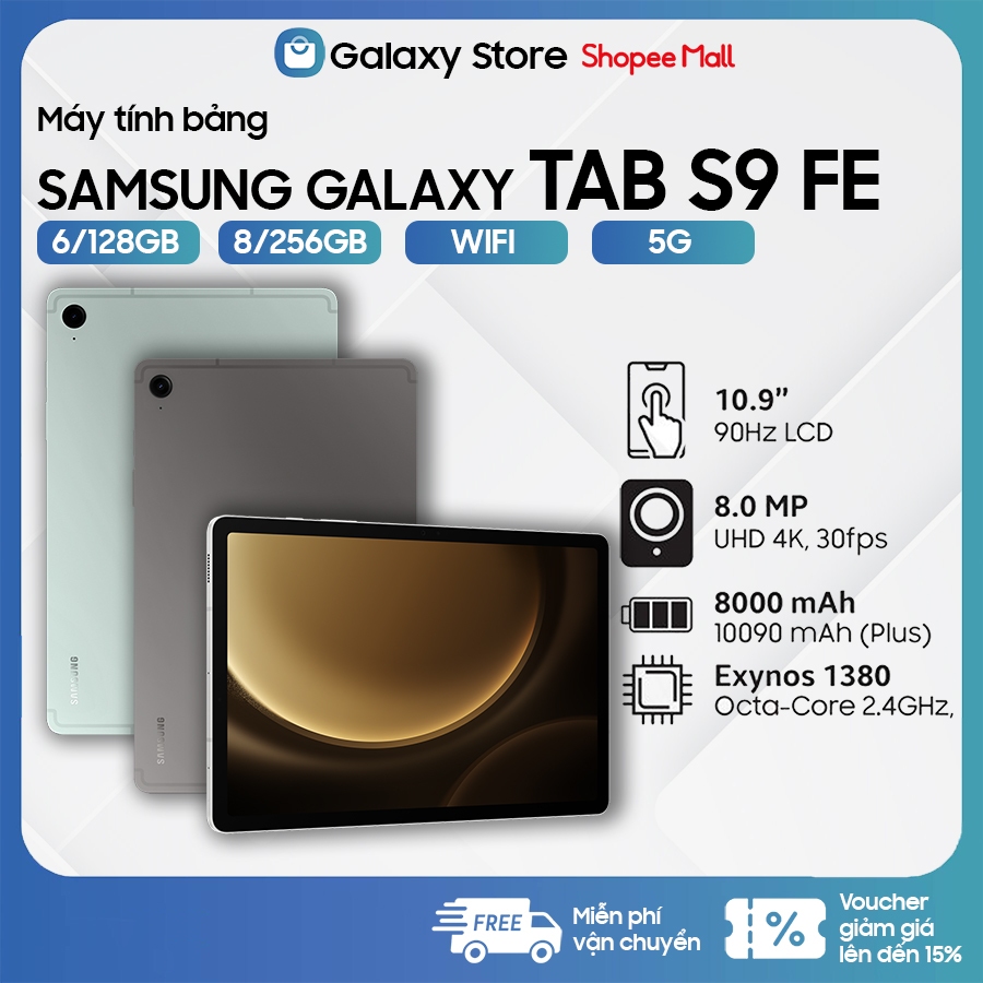 Máy tính bảng Samsung Galaxy Tab S9 FE WIFI / 5G 128GB / 256GB - Hàng ...