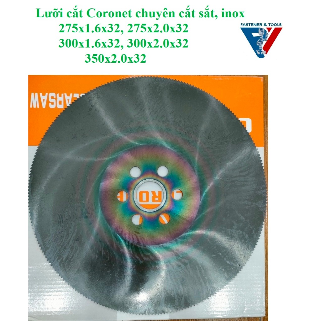 Lưỡi cưa hợp kim cắt sắt,inox ko bavia HSS CORONET 275,300,350 dùng cho ...