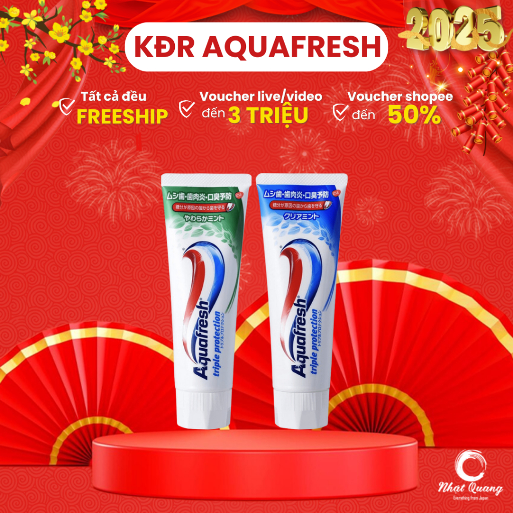 Kem đánh răng Aquafresh Triple Protection 140g hàng nội địa Nhât Bản mẫu mới | Shopee Việt Nam