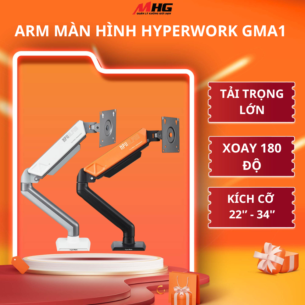 Arm màn hình HyperWork Alpha HPW GMA1 Màu Đen Và Trắng - Bảo hành 24 ...