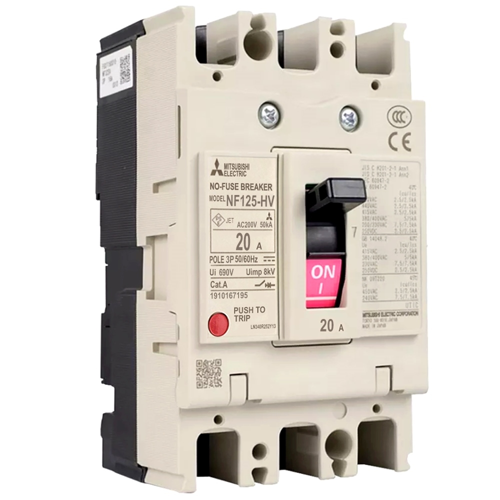 CB KHỐI MCCB Mitsubishi NF125-HV 3P 50kA 15A, 16A, 20A, 30A, 32A, 40A, 50A, 60A, 63A, 75A, 80A ...