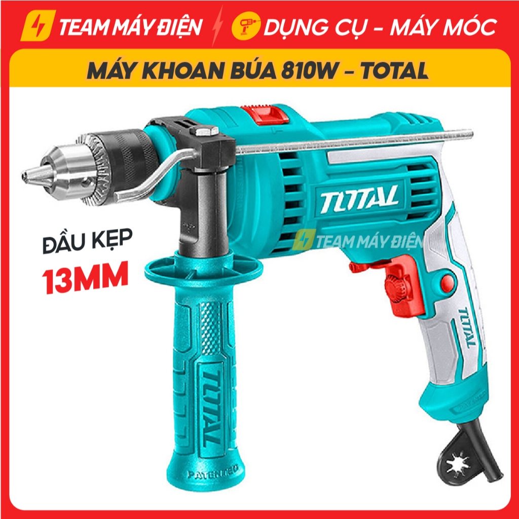 Máy khoan búa Total TG1081316E, Công suất 810W, Đầu cập 13ly chính hãng Total - Team Máy Điện ...