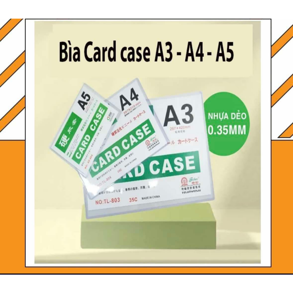 Bìa Card Case A3, A4, A5, A6 Dày trong suốt Cứng Cáp siêu bền | Shopee ...