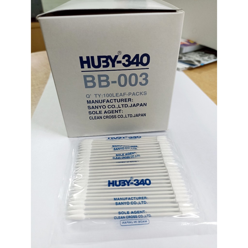 Tăm bông phòng sạch Huby BB-003 hàng chính hãng vệ sinh linh kiện điện tử, camera, thấu kinh ...