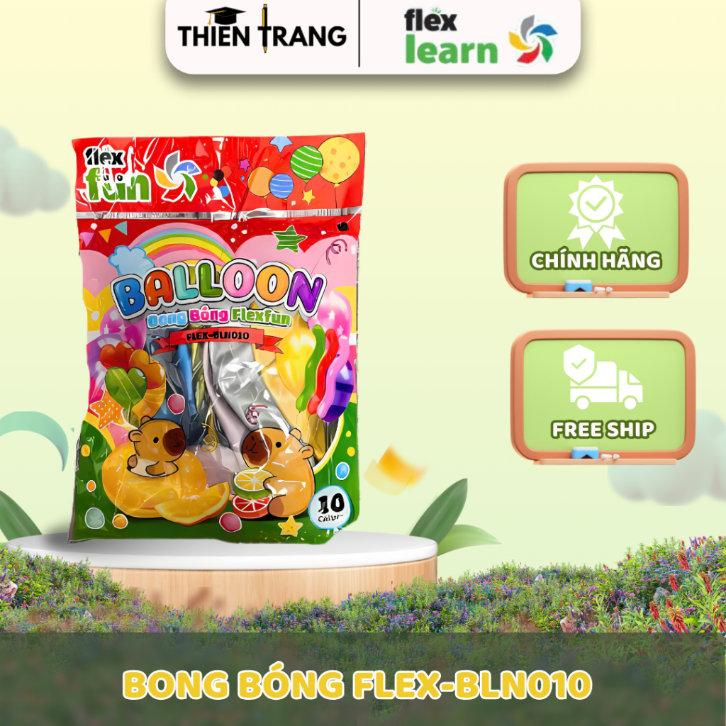 Túi 10 Cái Bong Bóng FLEX-BLN010 20x9 inch Phù Hợp Trang Trí Tiệc, Sinh ...