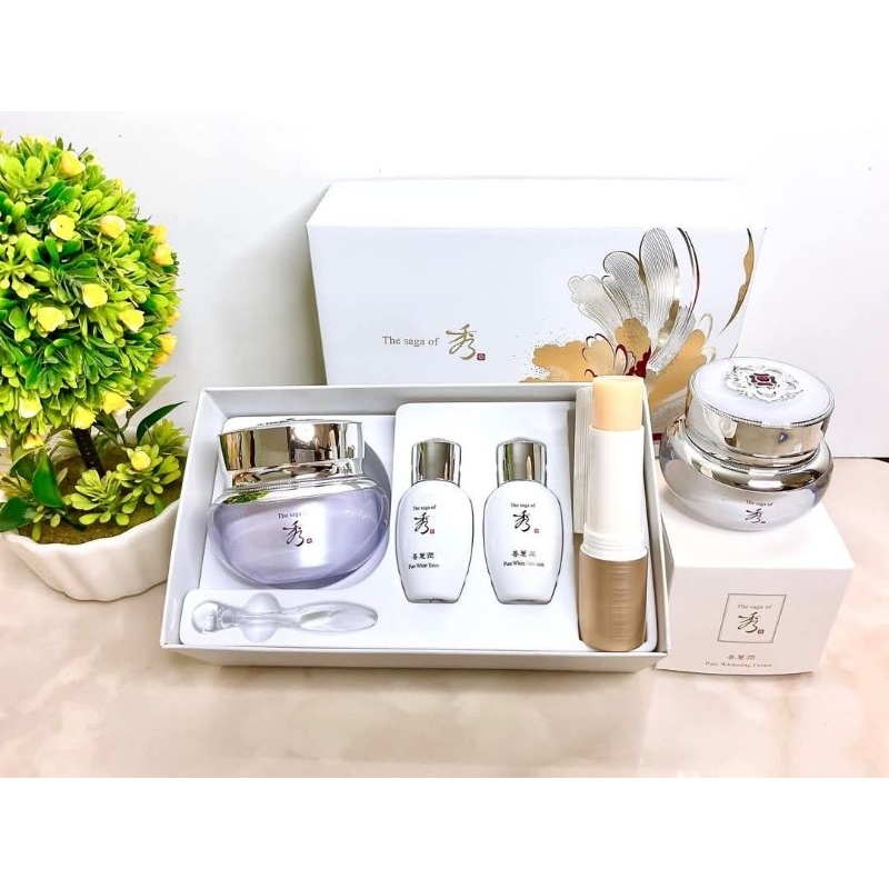 Sét Kem Saga Dưỡng Trắng Chuyên Sâu Làm Mờ Thâm Nám Tàn Nhang Chiết ...