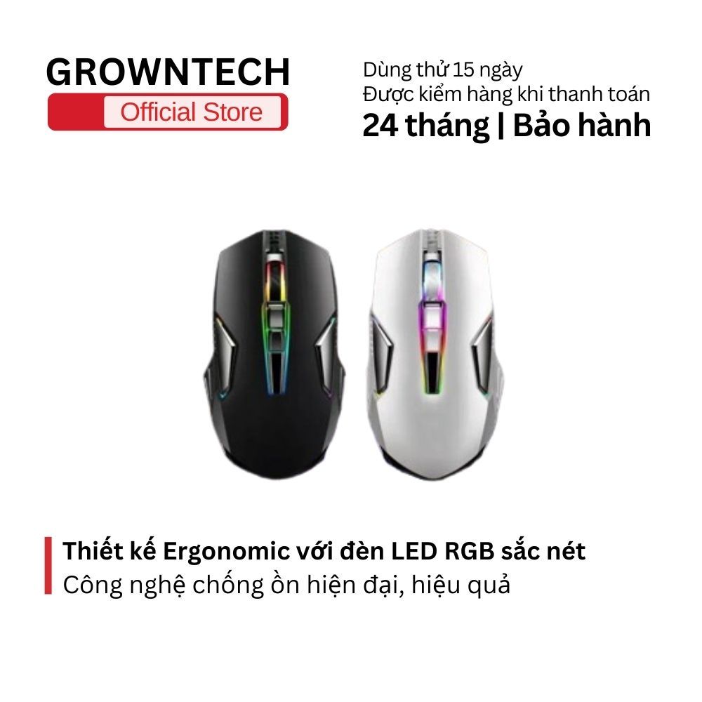 Chuột máy tính gaming Growntech G10 Marco silent LED RGB 4000 dpi cho ...