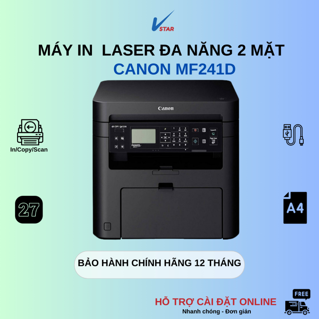 Máy in Laser đa chức năng Canon MF241D - In 2 mặt, Copy, Scan - Bảo ...