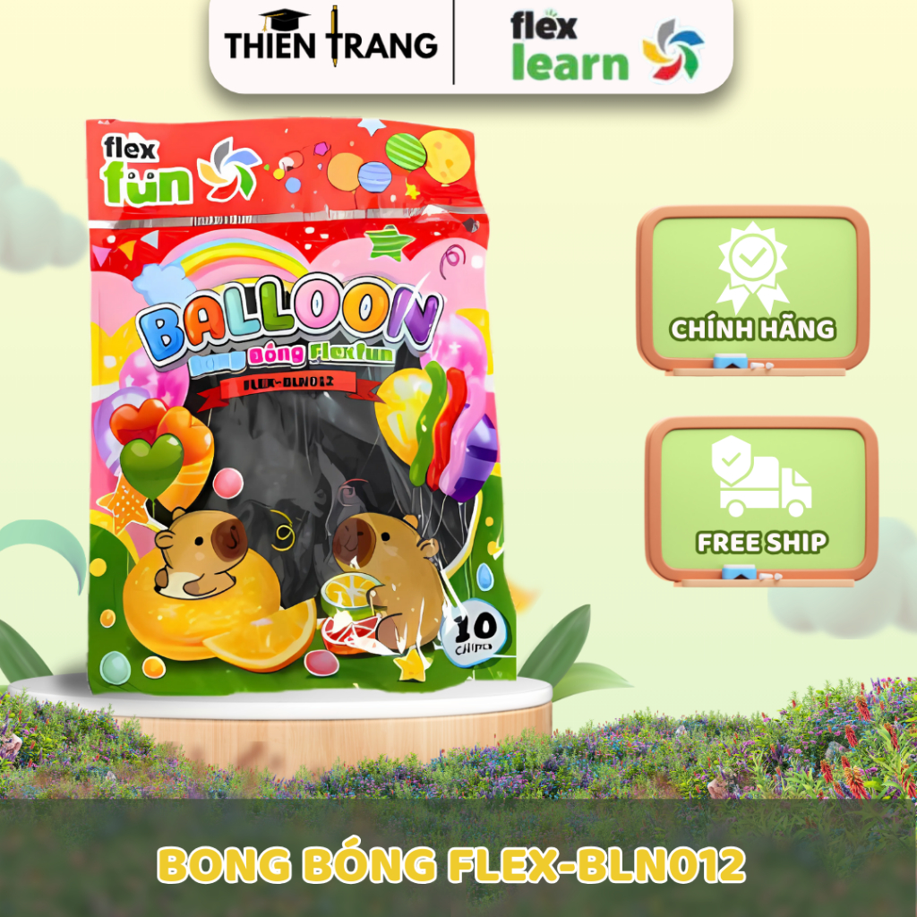 Túi 10 Cái Bong Bóng FLEX-BLN012 Cực Đại (20x8cm) Bóng Màu Đen Trơn ...