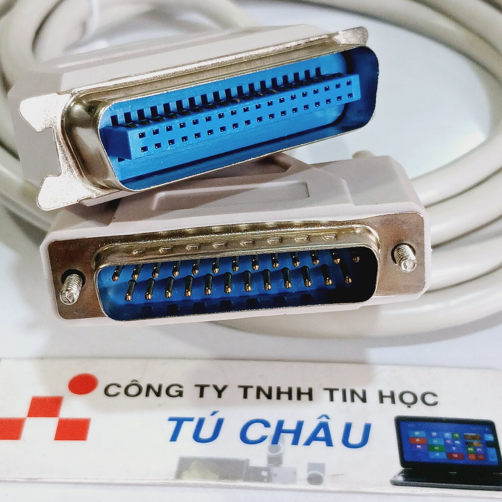 Cáp máy in Parallel (LPT) dài 1.5m / 3m (Chuẩn Com 25 Kim (DB25M) ra ...