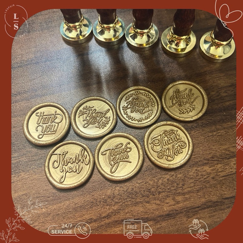Dấu Sáp Tem Sáp Niêm Phong Các Mẫu Chữ “Thank You” Thành Phẩm | Shopee ...