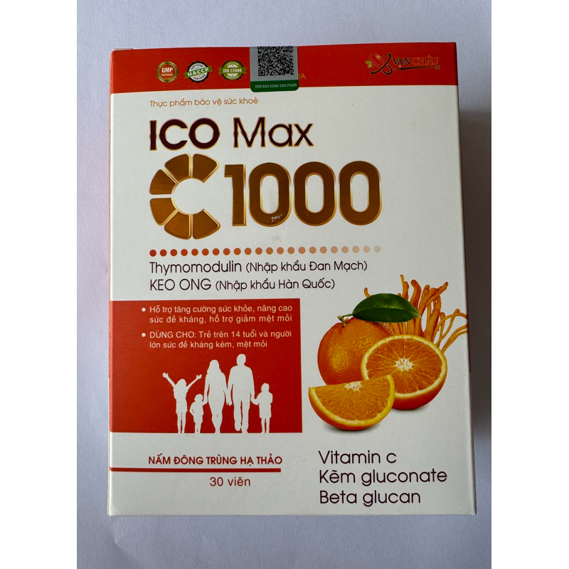 ICO MAX C1000 hỗ trợ tăng cường sức khoẻ , nâng cao đề kháng , giảm mệt ...