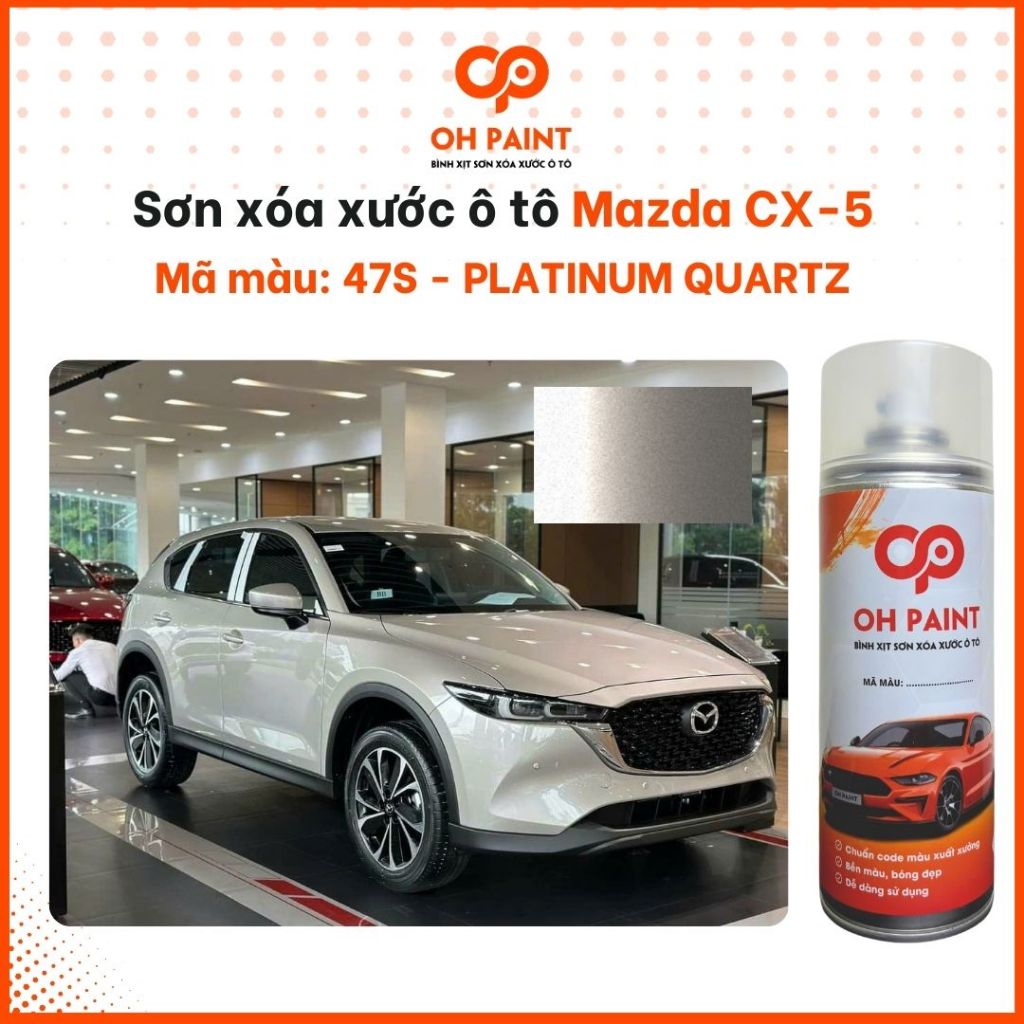 Sơn Xịt Xóa Vết Xước Cho Xe MAZDA CX-5 Màu VÀNG ÁNH KIM code 47S ...