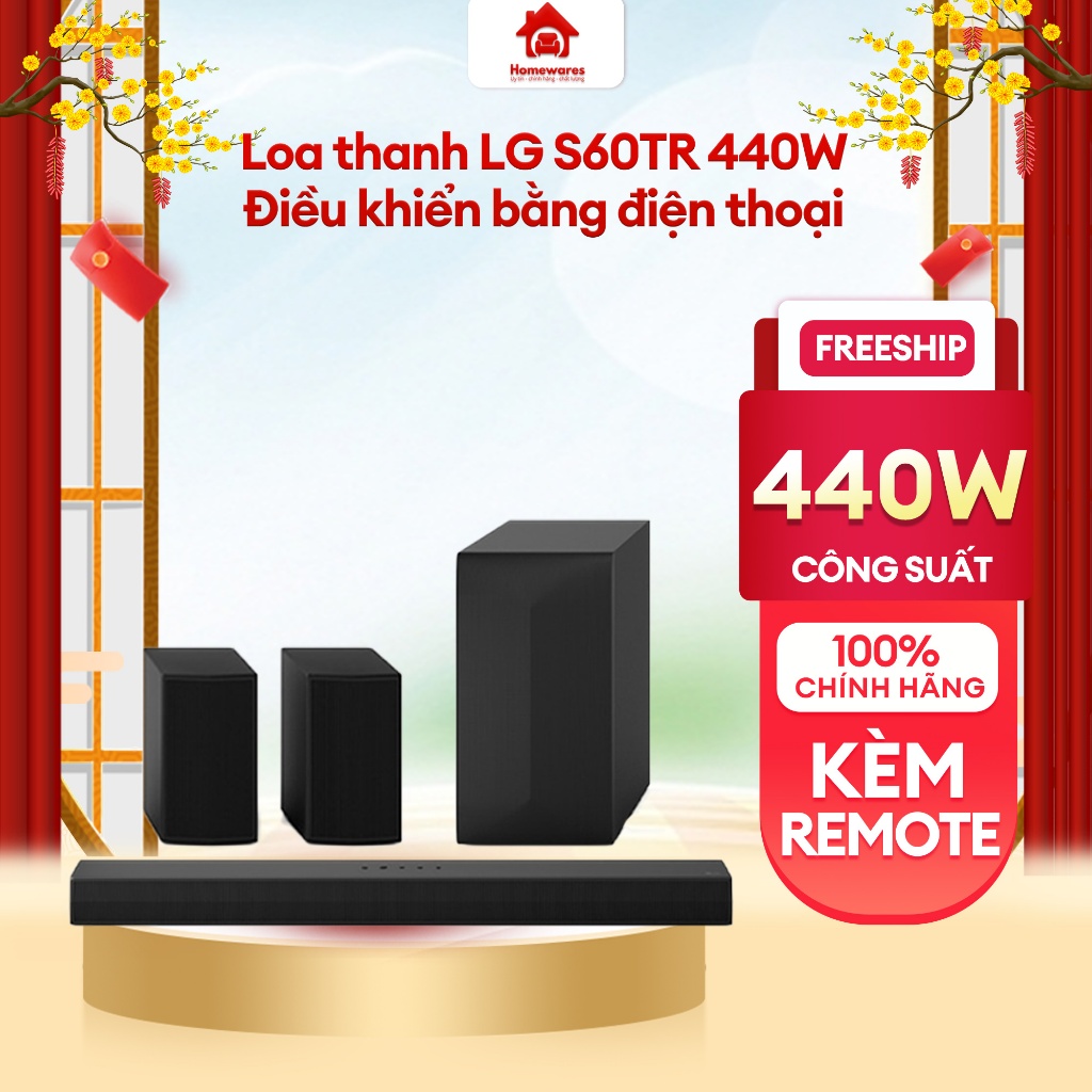 [Ship Hỏa Tốc HCM] Loa thanh LG S60TR 440W Điều khiển bằng điện thoại ...