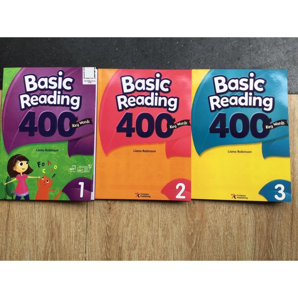 Sách - Bản in màu - Basic Reading 400 (Gồm cả SB + WB in gộp làm 3 quyển) - Tặng file nghe mp3 ...