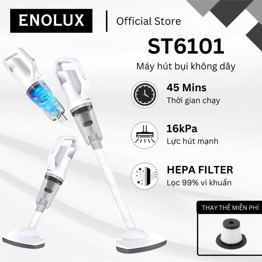 MỚI 2025 ST6101 PRO Máy Hút Bụi Ô Tô Sạc Không Dây Máy Hút Bụi Cầm Tay Khô & Ướt BẢO HÀNH 5 NĂM ...