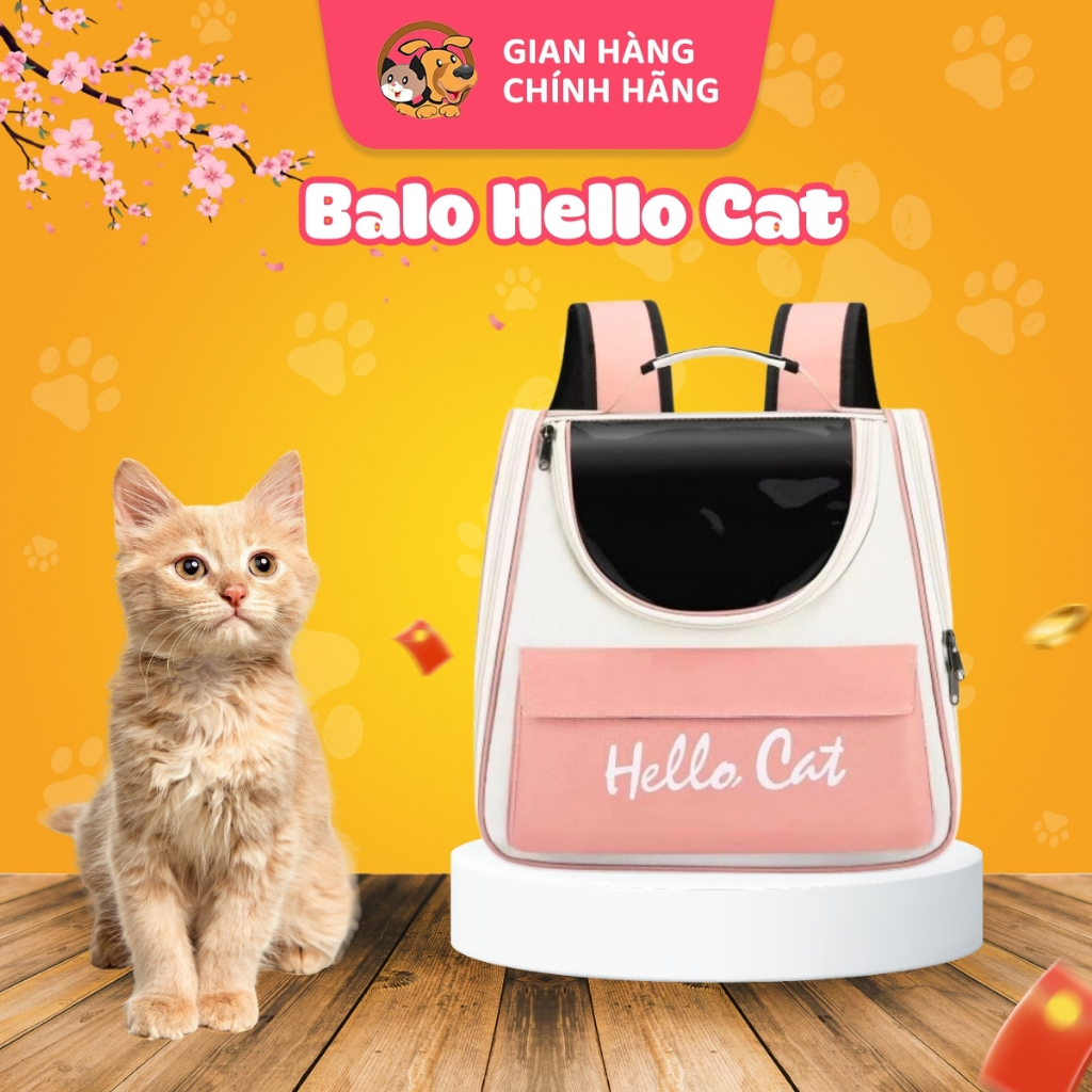 [Mới] Balo vận chuyển dành cho chó mèo Hello Cat | Shopee Việt Nam
