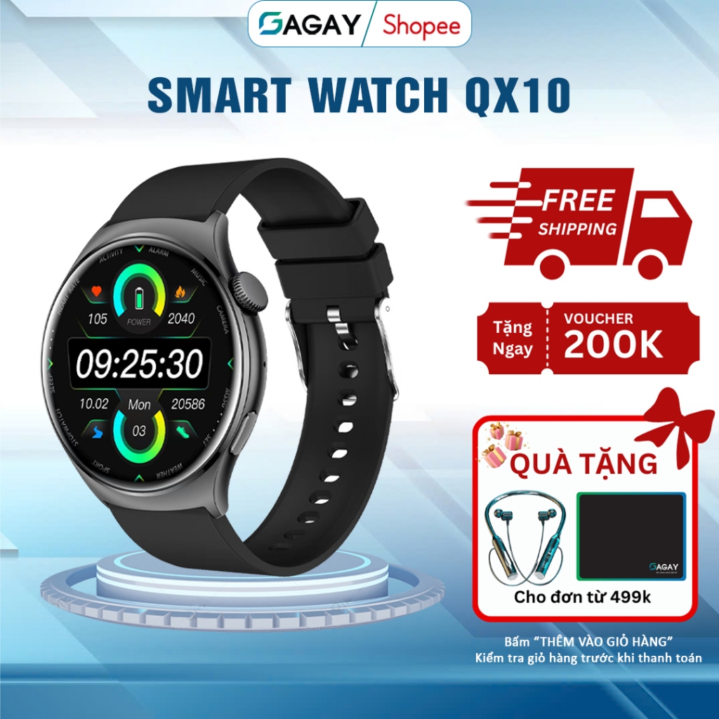 Đồng hồ thông minh QX10 dành cho nam, đa chức năng, gọi điện qua ...