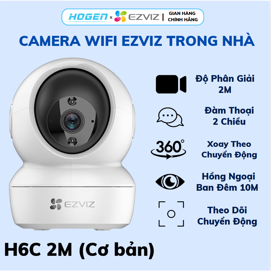 Camera Wifi Trong Nhà Xoay 360 Ezviz C6N,H6C PRO, TY+ 3K/2K/1080 FULL HD - Bảo Hành Chính Hãng ...