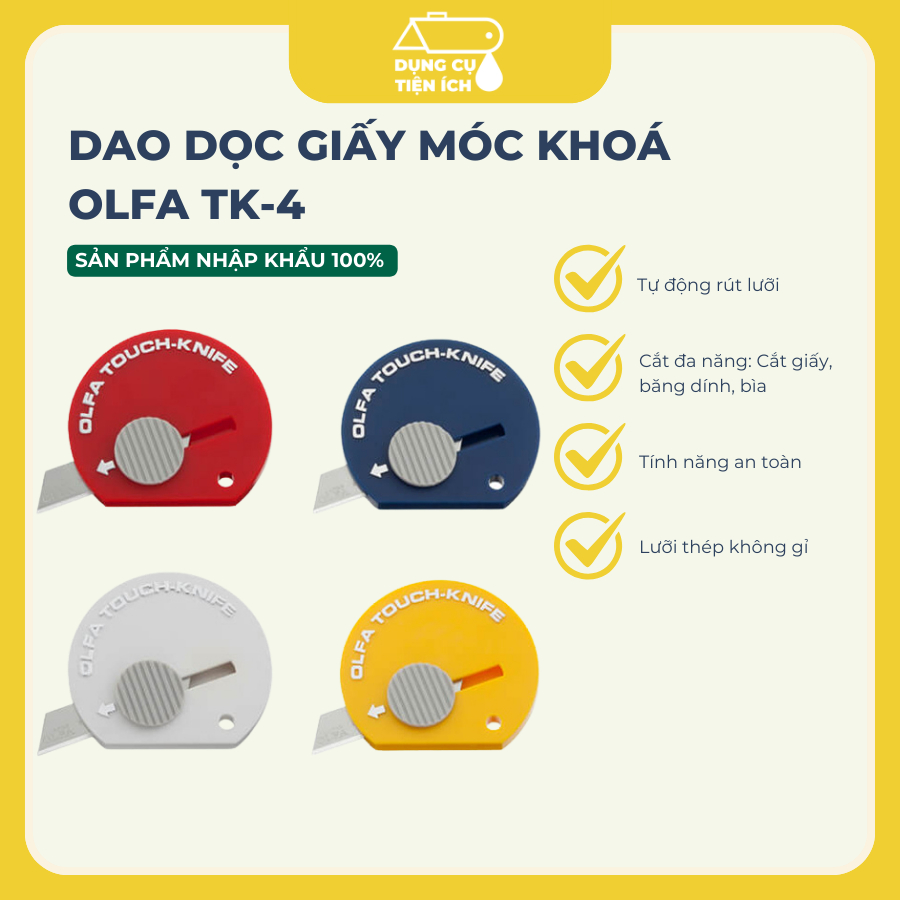 Dao rọc giấy dạng khoá mini OLFA TK-4 Nhật Bản cắt bìa, cắt bao bì, đa năng | Shopee Việt Nam