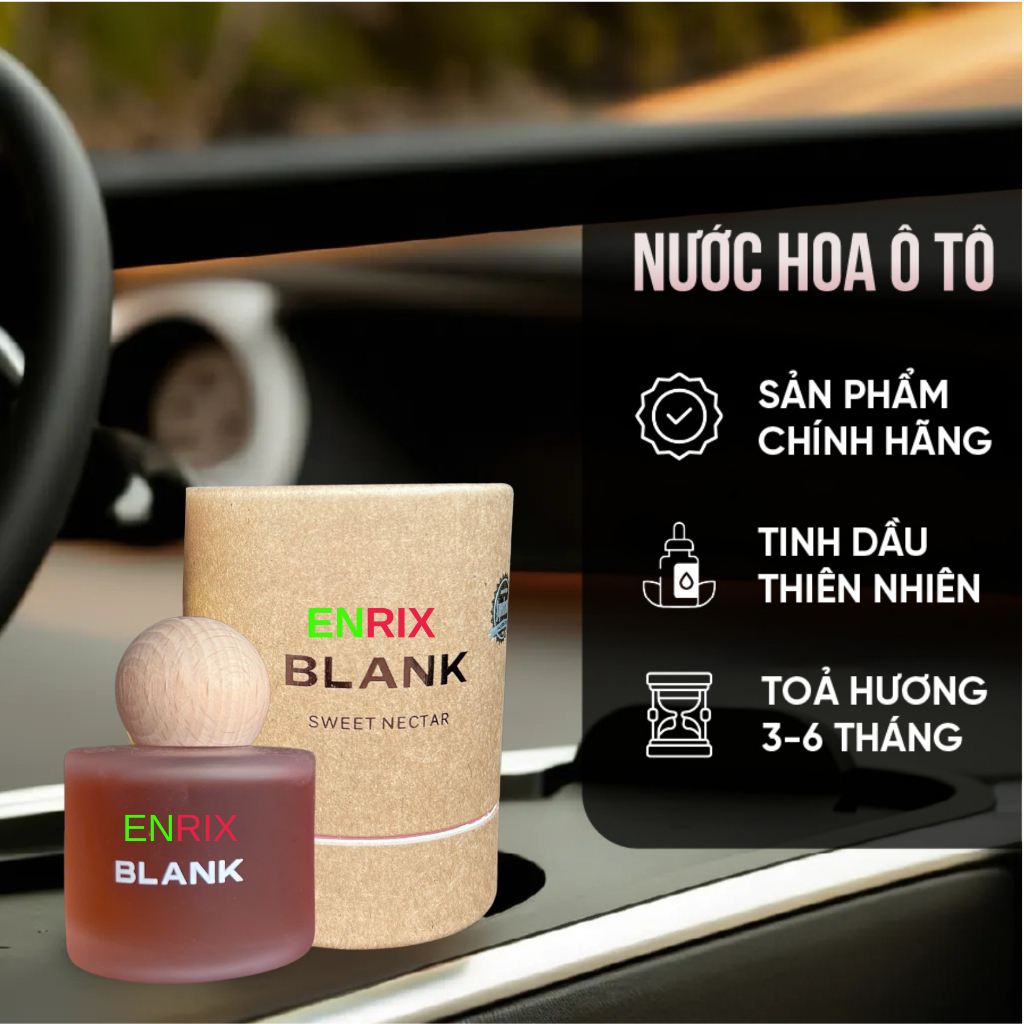 Nước hoa ô tô cao cấp Enrix Dưa gang + Cà phê 50ml tinh dầu khử mùi hôi ...