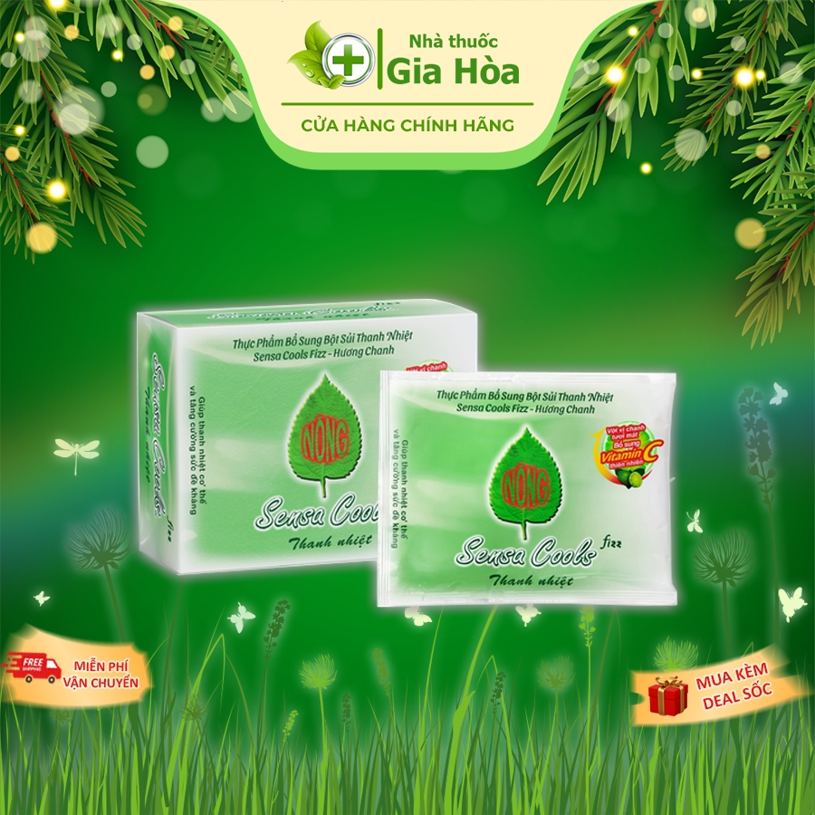 Bột sủi thanh nhiệt Sensa Cools giúp giải nhiệt, giảm nhiệt miệng, nổi ...