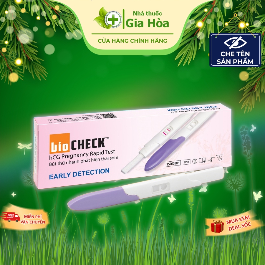 [CHÍNH HÃNG] Bút thử thai Early Detection Biocheck dụng cụ test phát ...