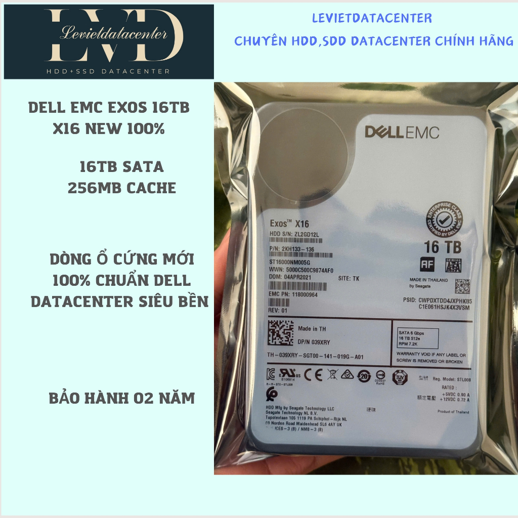 [HDD NEW 100%, GIÁ RẺ NHẤT]HDD,ổ cứng sata DellEMC Exos X16 16TB,Exos X16 16T | Shopee Việt Nam