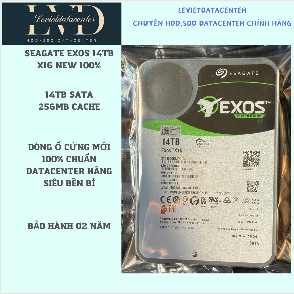 [HDD NEW 100%, GIÁ RẺ NHẤT]HDD,ổ cứng sata SEAGATE EXOS 14TB X16 NEW ...