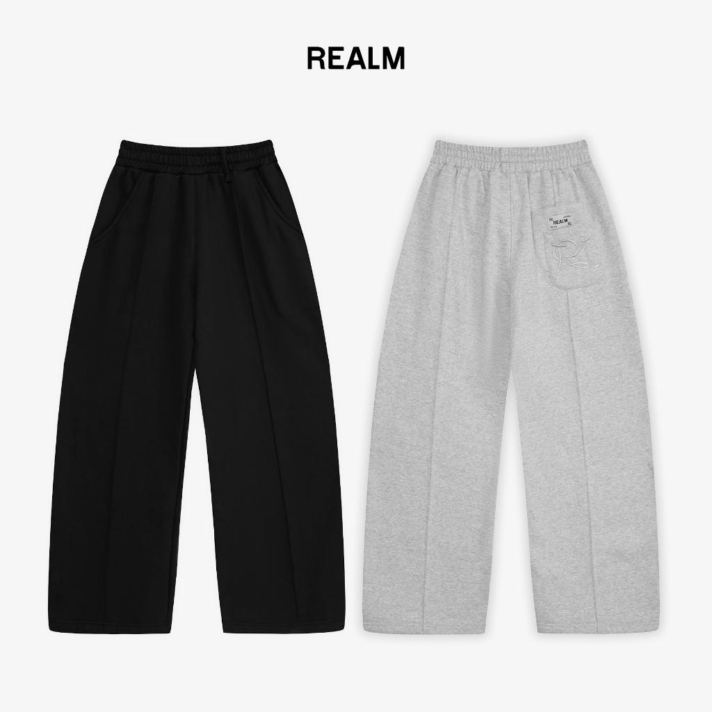 Quần Dài REALM OF. Sweatpants Nỉ Bông Unisex Baggy | Shopee Việt Nam