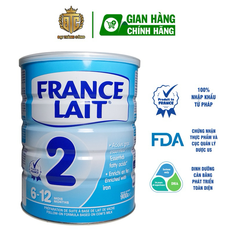 Sữa bột FRANCE LAIT 2 900g dành cho bé từ 6 -12 tháng tuổi | Shopee ...