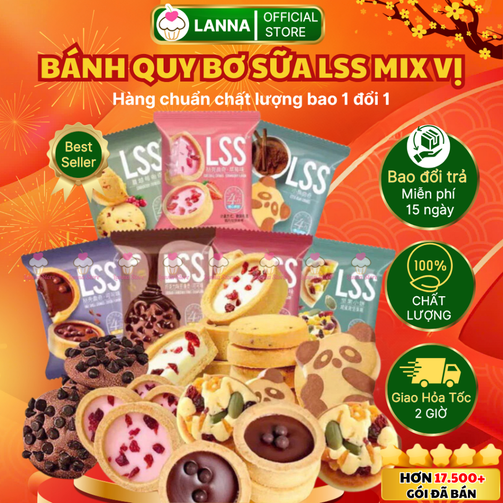 Combo Bánh Quy Bơ Sữa LSS Mix Vị - Bánh Quy LSS Socola Sữa Chua Việt ...