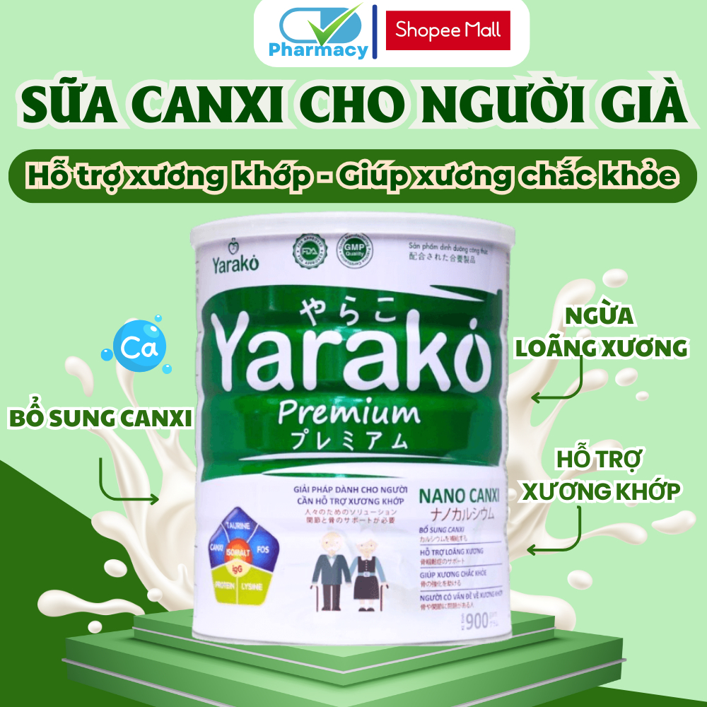 Sữa CANXI Cho Người Già YARAKO PREMIUM NANO CANXI_Ngừa Loãng Xương_Bổ Sung Canxi_400G | Shopee ...