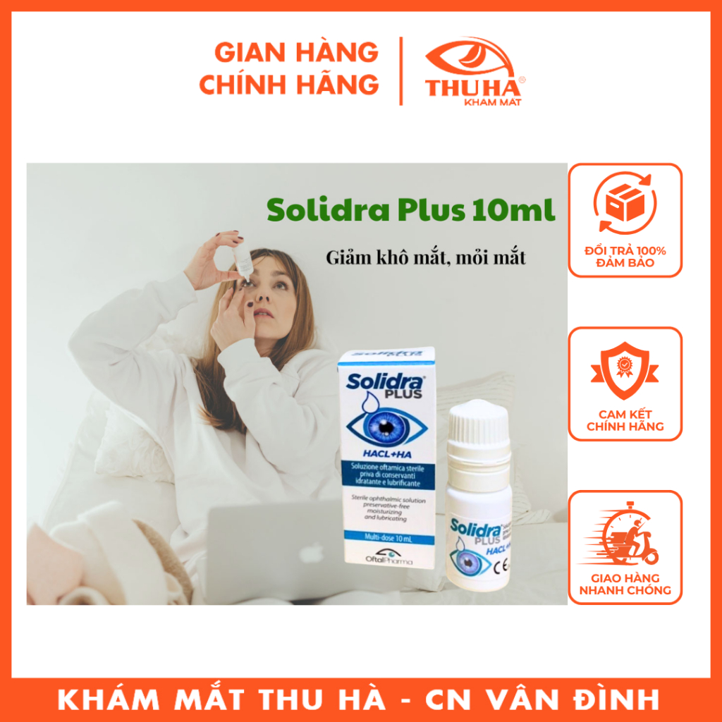 Dung dịch nhỏ mắt Solidra Plus 10ml - Dưỡng ẩm, bảo vệ, hỗ trợ khô mỏi mắt [Itali] | Shopee Việt Nam