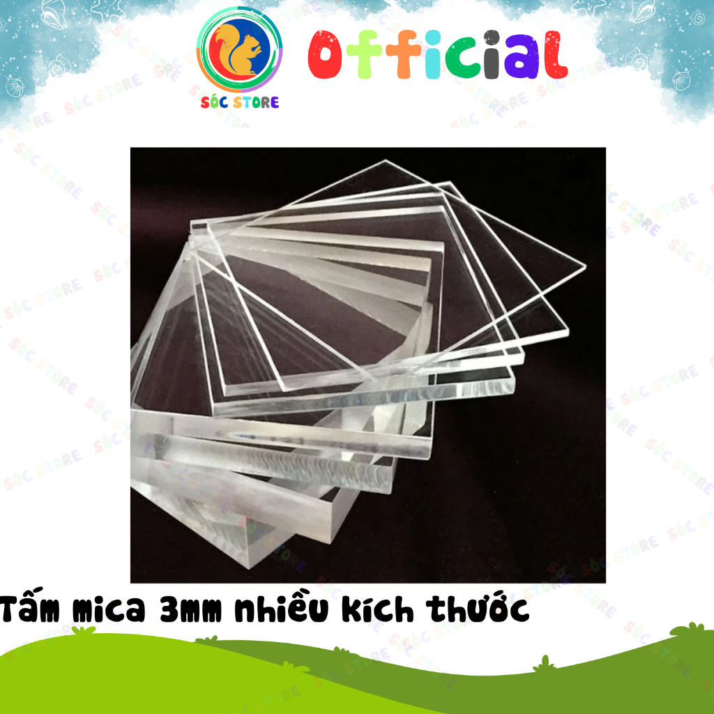 Tấm Mica Trong Suốt,Tấm Nhựa Mica Đủ Kích Thước (10cm,A5,A4,A3), Độ Dày ...