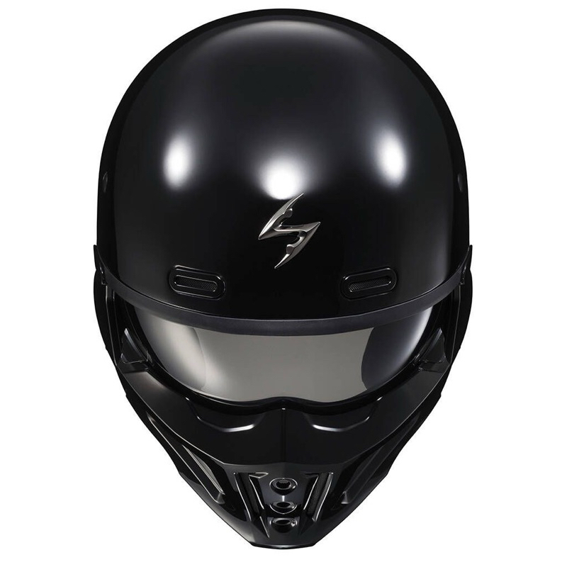 Scorpion Exo Covert X Gloss Black Unique Modular Full Face Helmet ...