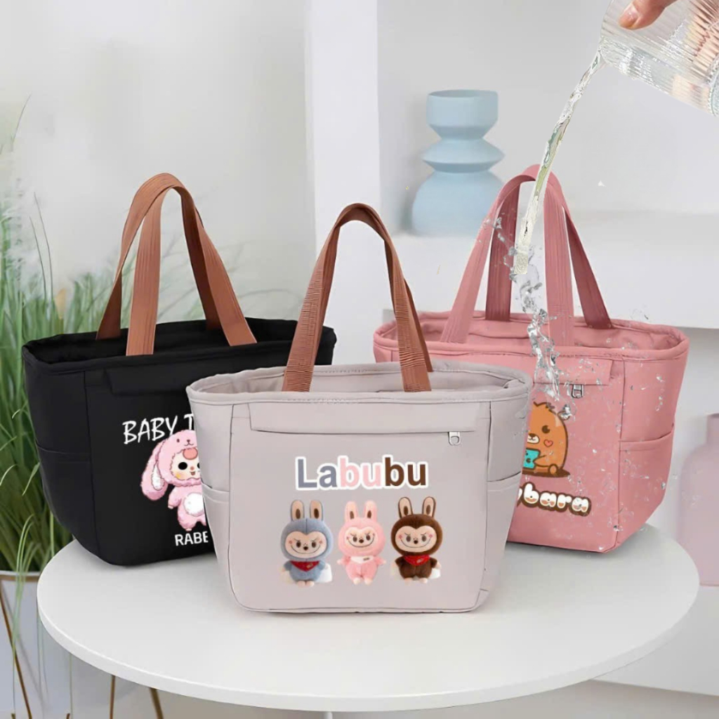 Túi đựng mỹ phẩm 2 lớp để cơm văn phòng chống nước,túi đa năng nhiều ...