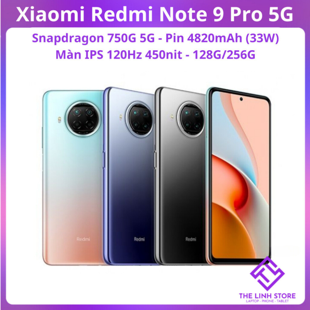 Điện thoại Xiaomi Redmi Note 9 Pro 5G ram 8G 256G màn 120Hz ...