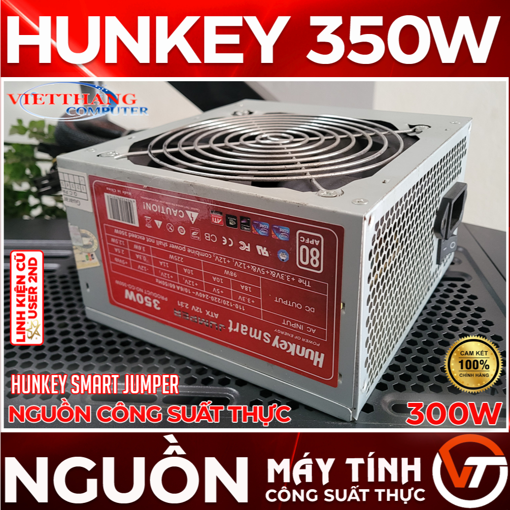 Nguồn Máy Tính Công suất thực Hunkey Smart Jumper 350W đã qua sử dụng ...